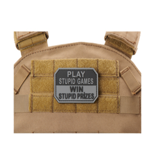 Play Stupid Games, Win Stupid Prizes PVC Morale Patch – Niagara Quartermaster