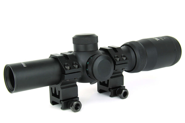 Precision Dynamics 1-4x24E Tri-Illuminated Scope – Niagara Quartermaster
